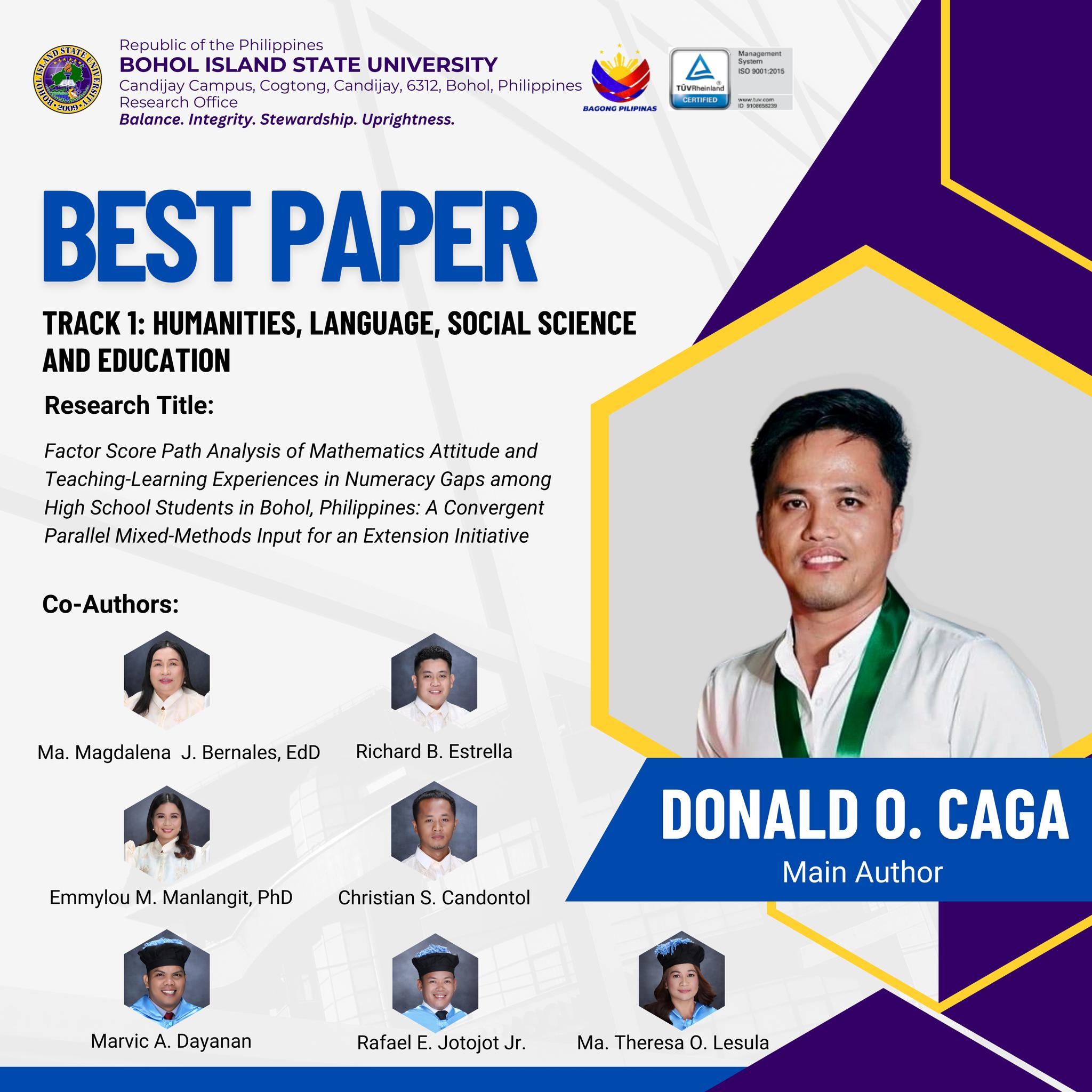 Celebrating Research Excellence at BISU! | Bohol Island State ...